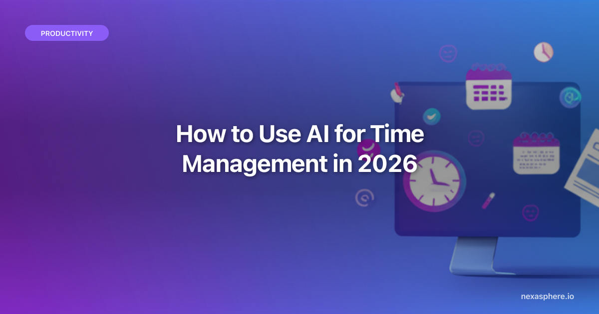 How to Use AI for Time Management in 2026 | NexaSphere