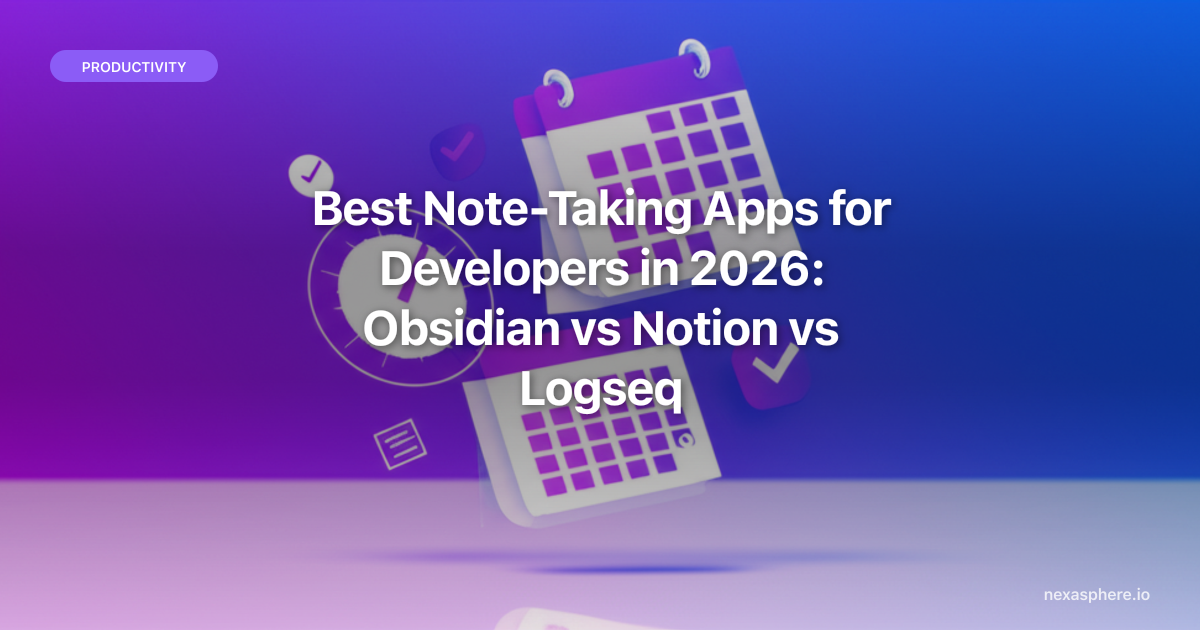 Best Note-Taking Apps for Developers in 2026: Obsidian vs Notion vs ...